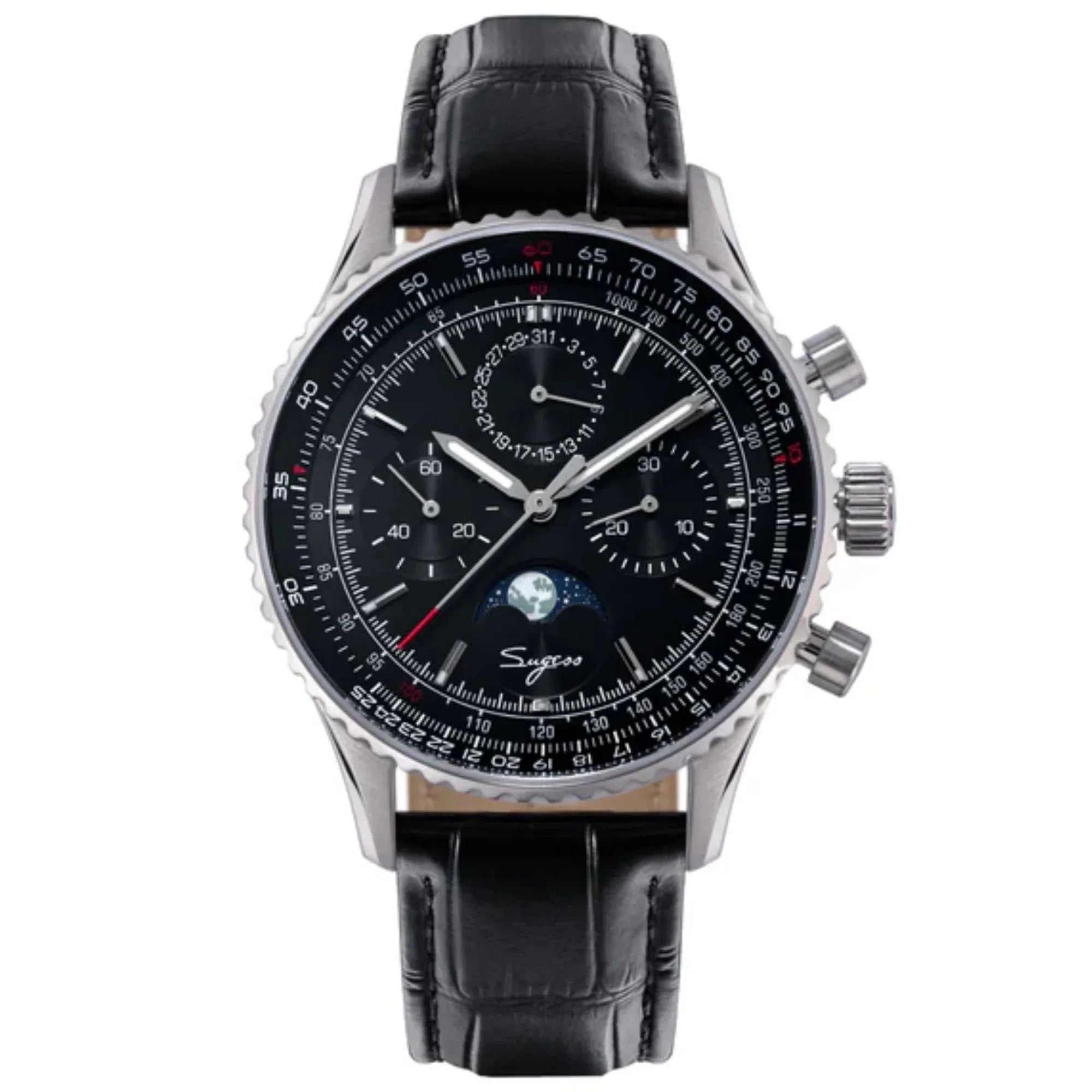 MoonPhase Chrono Master S468 Stainless Steel Case Black Dial – DREAM ...