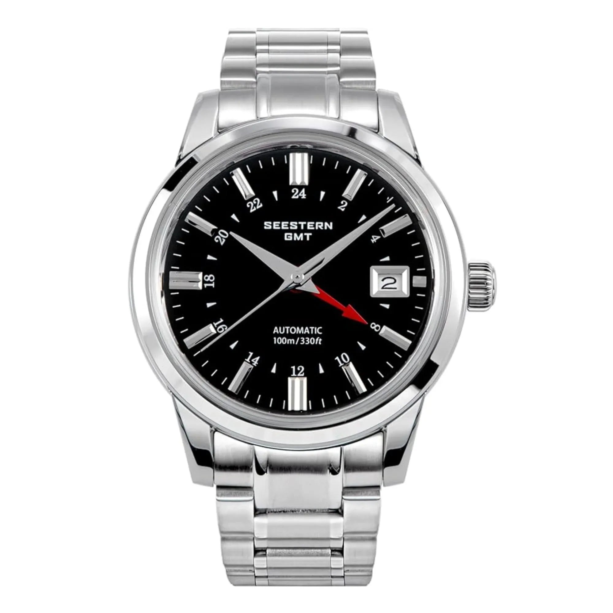 Seestern S446 GMT Watch Black Dial (Seiko NH34 GMT movement) – DREAM ...